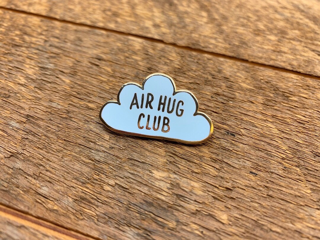 SALE Air Hug Enamel Pin, Friendship Pin, Single Hard Enamel Pin With ...
