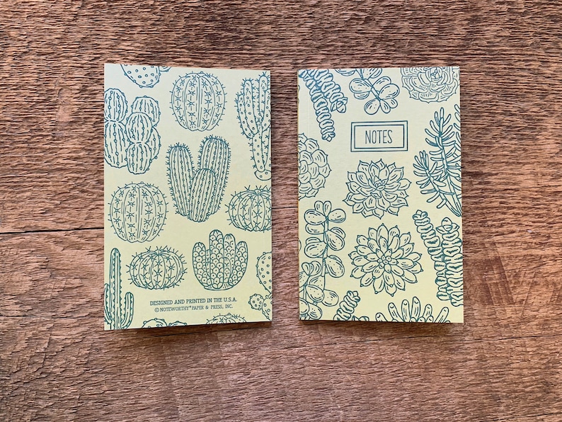 Cacti & Succulents, Pocket Notebook Sets, Set of 2 Pocket Notebooks, 48 ...
