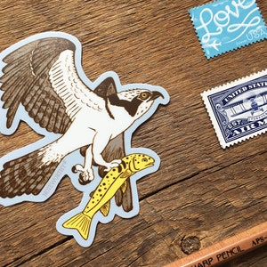 Osprey Sticker, Wildlife Sticker, Outdoor Sticker, Single Die Cut Vinyl ...