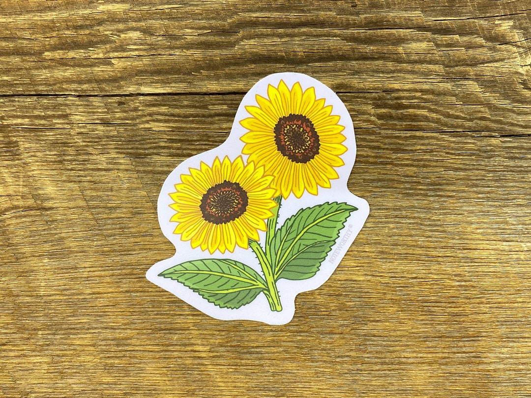 Sunflower Sticker, Flower Sticker, Single Die Cut Vinyl Sticker - Etsy