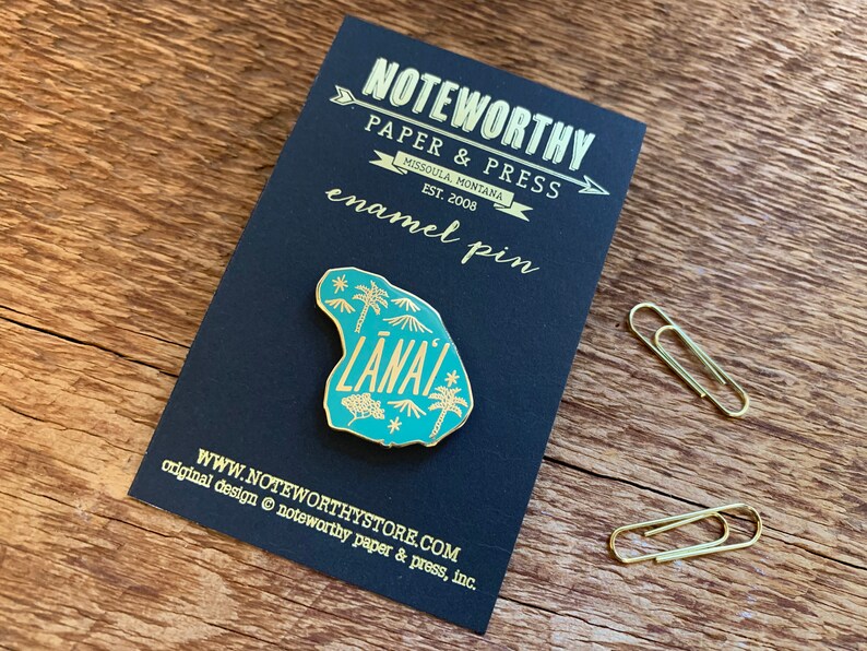 Lanai Enamel Pin Lanai Island Hawaii Pin Single Hard Enamel - Etsy