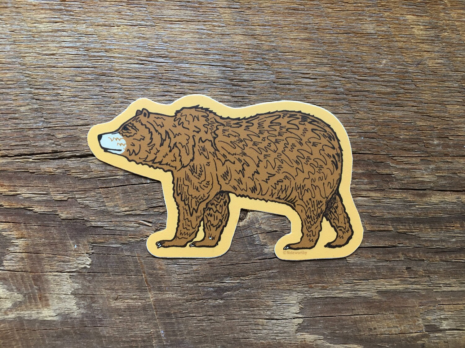 Grizzly Bear Sticker Outdoors Sticker Single Die Cut Vinyl | Etsy
