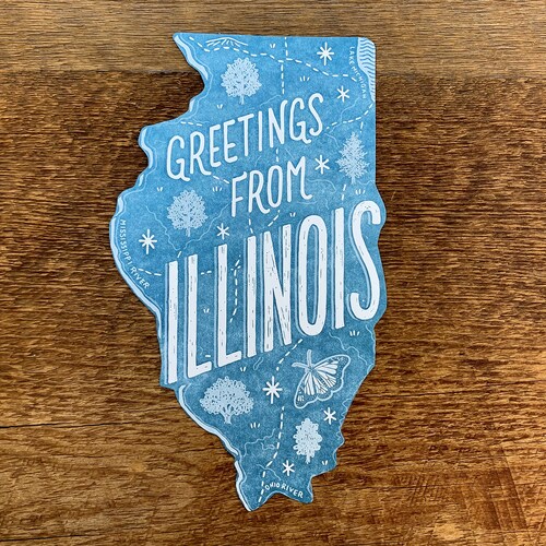 Illinois State Postcard. - Etsy