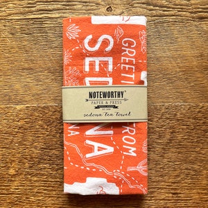 Sedona Arizona Tea Towel, Sedona Tea Towel, Single Screen Printed ...