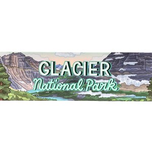Glacier National Park Bumper Sticker, Glacier Sticker, Bumper Sticker ...