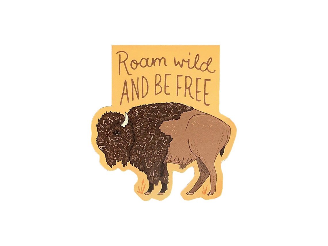 Roam Buffalo Magnetic Bookmark Buffalo Bookmark Die Cut | Etsy
