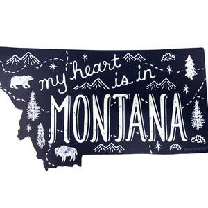 Montana Sticker, Montana State Sticker, Single Die Cut Vinyl Sticker - Etsy