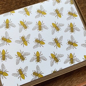 Honey Bees, Boxed Set of 6 Letterpress Cards, Blank Inside - Etsy