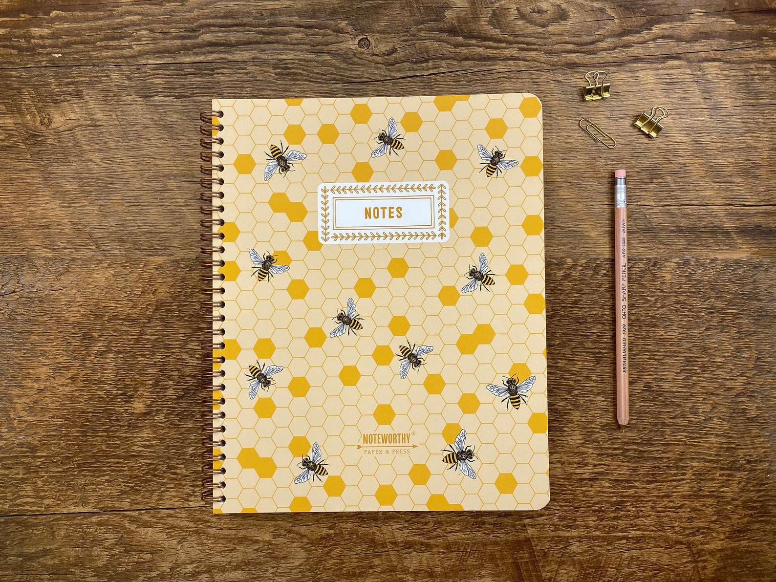 Honey Bees Notebook Wire-o Notebook Lined Pages | Etsy