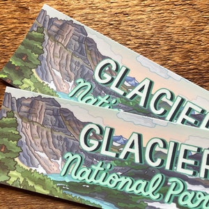 Glacier National Park Bumper Sticker, Glacier Sticker, Bumper Sticker ...