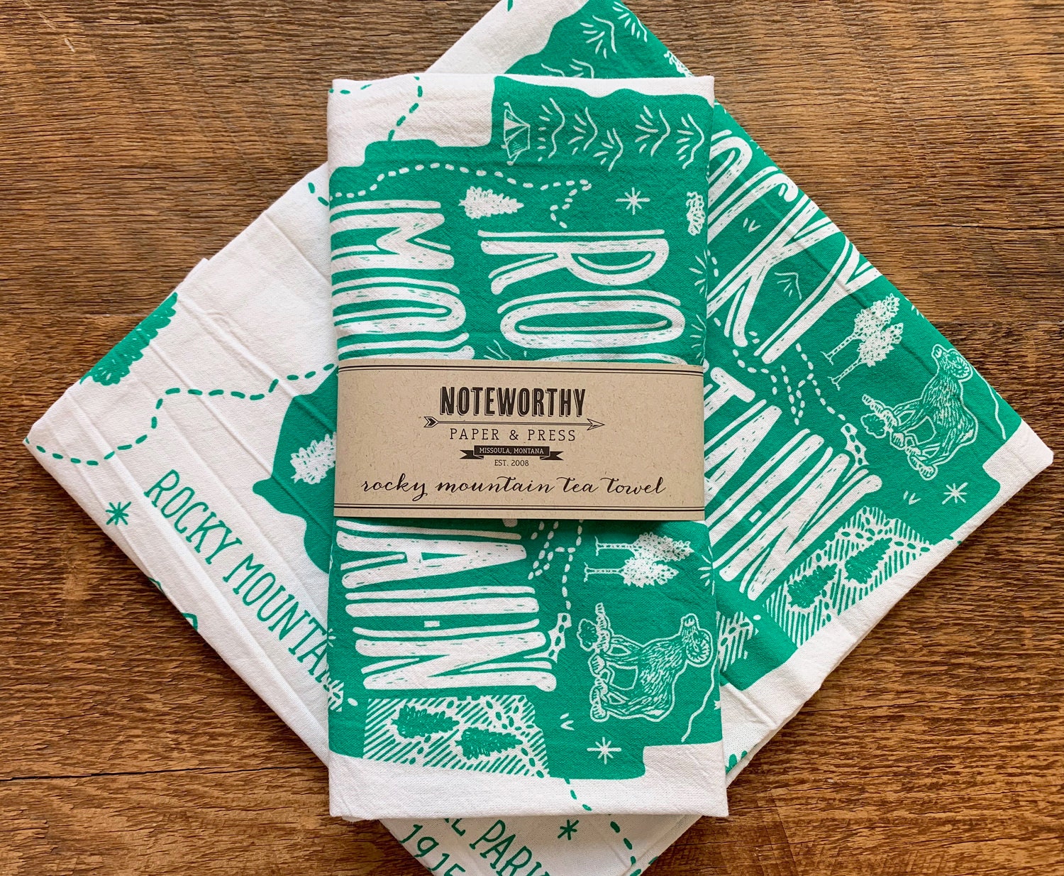 Rocky Mountain Tea Towel, Rocky Mountain National Park, Single Screen ...