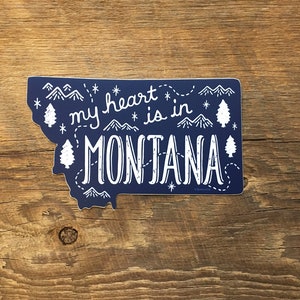 Montana Sticker Montana State Sticker Bumper Sticker Single | Etsy