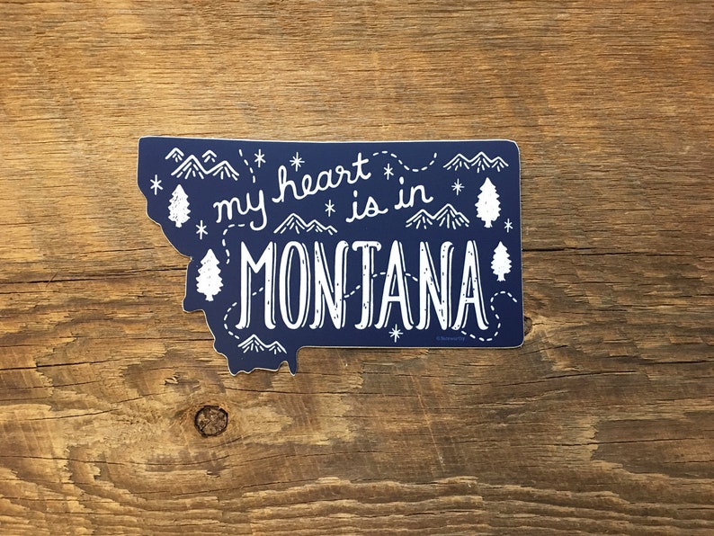 Montana Sticker Montana State Sticker Bumper Sticker Single | Etsy