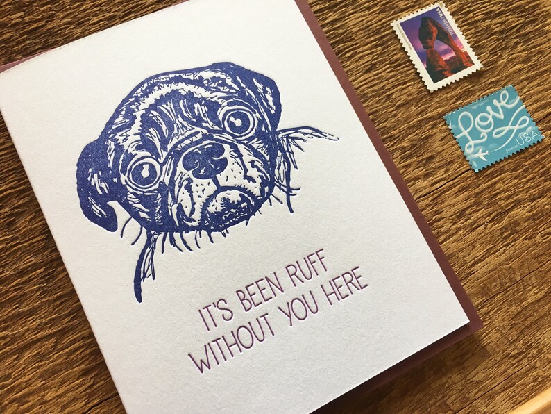 It's Been Ruff Without You Miss You Card Sorry Card | Etsy