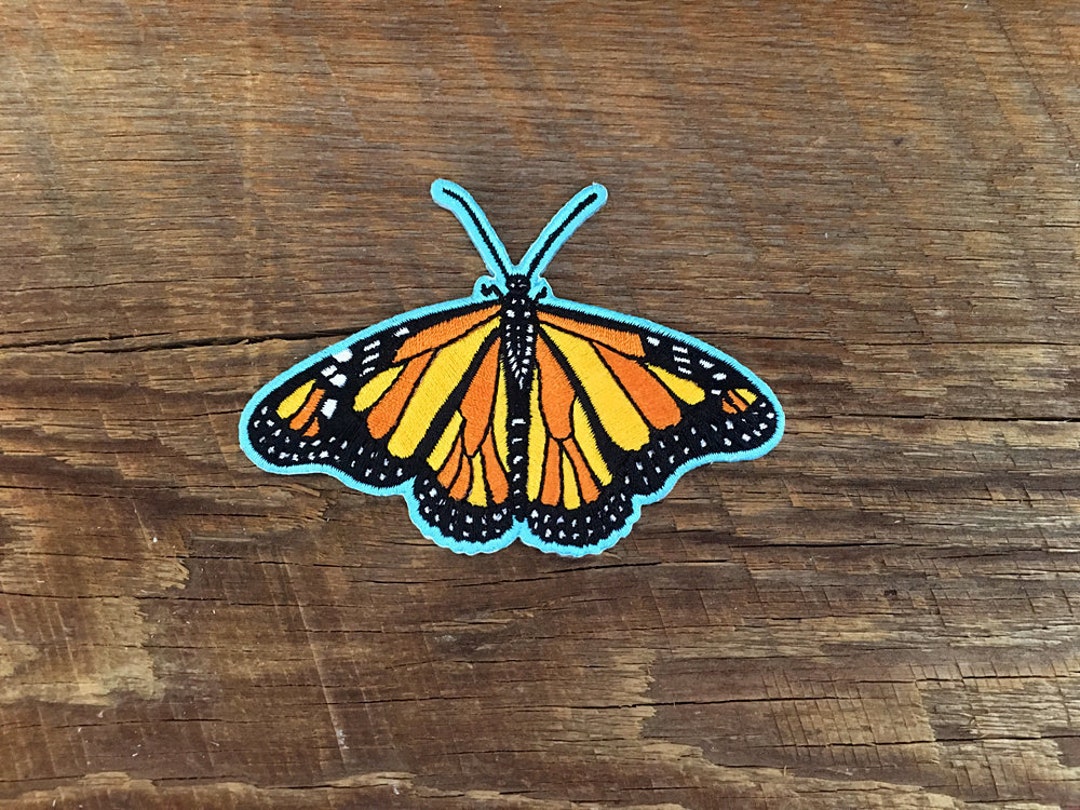 Monarch Butterfly Embroidered Patch, Butterfly Patch, Single ...