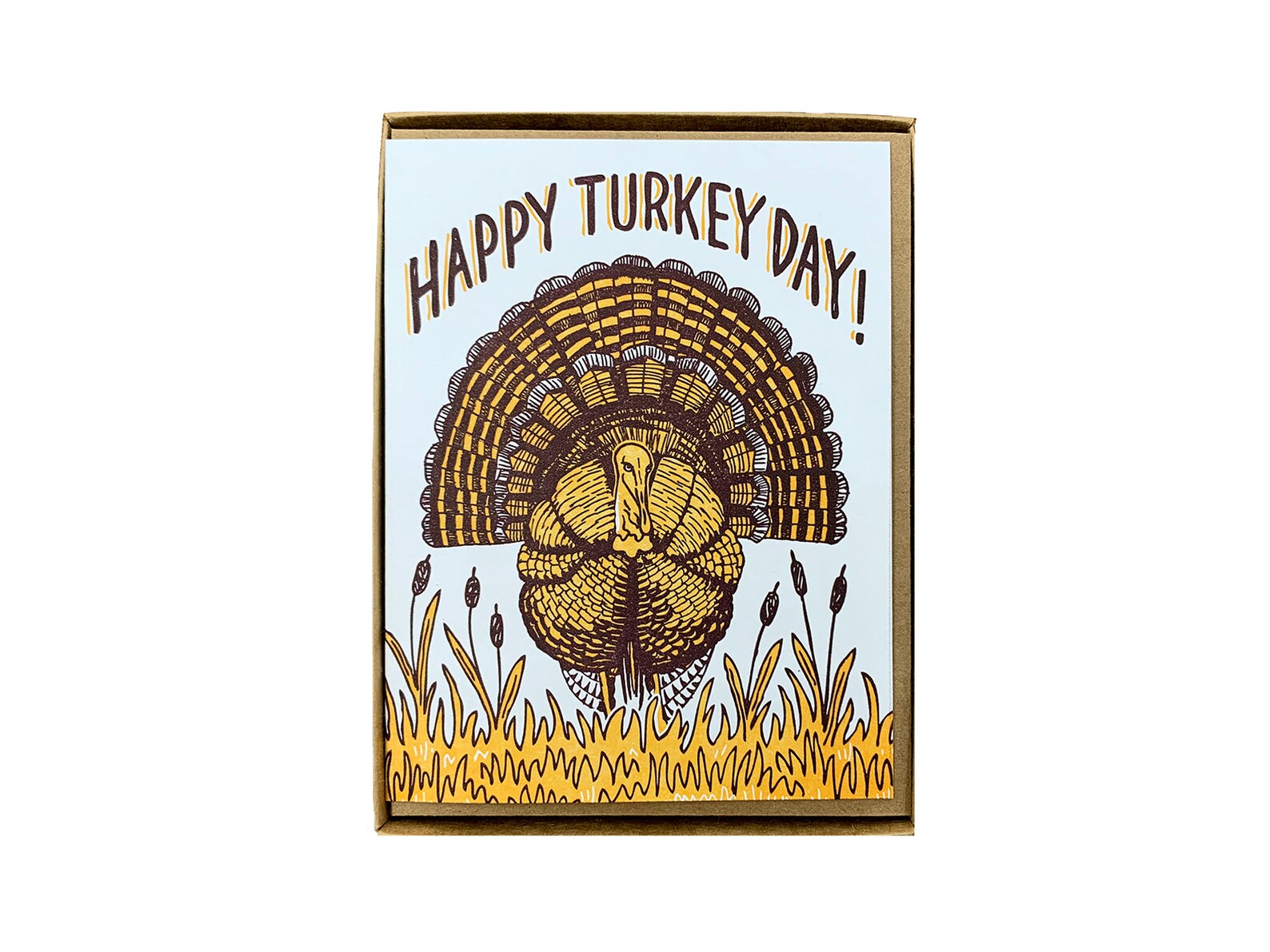 Turkey Day, Thanksgiving Cards Boxed Set of 6 Letterpress Holiday Cards ...