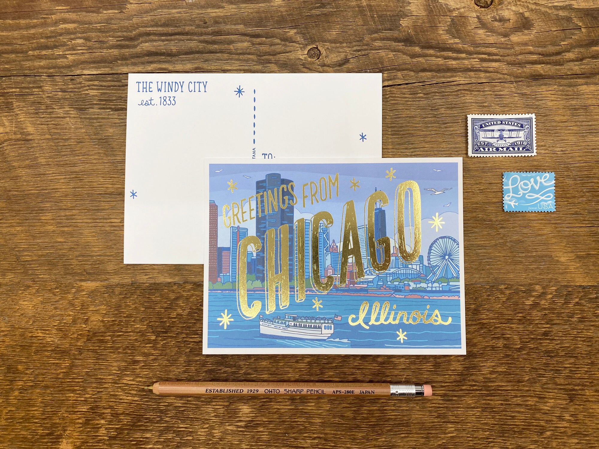 Chicago Postcard Greetings From Chicago Illinois Illinois - Etsy