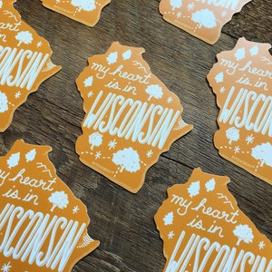 Wisconsin Sticker, Wisconsin State Sticker, Single Die Cut Vinyl ...