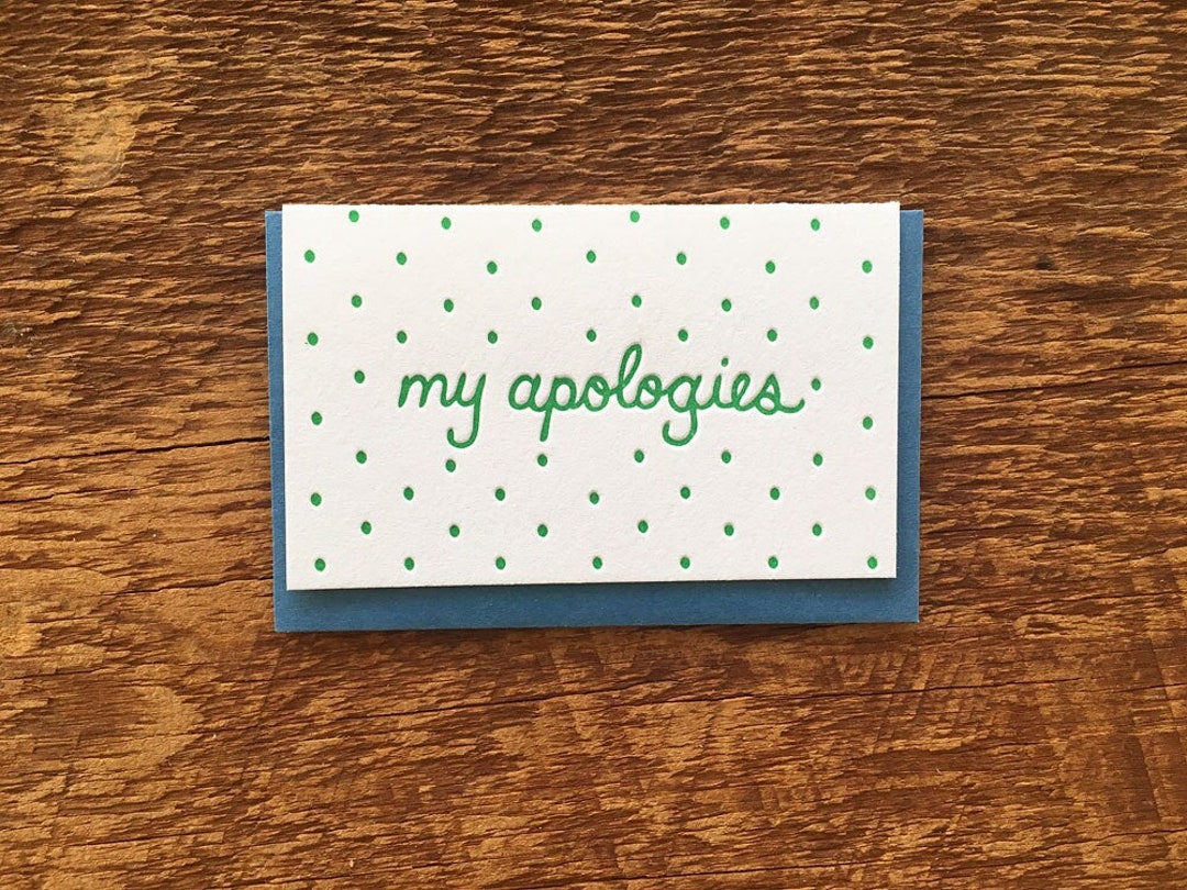 My Apologies, I'm Sorry, Enclosure Card, Gift Card, Mini Card ...