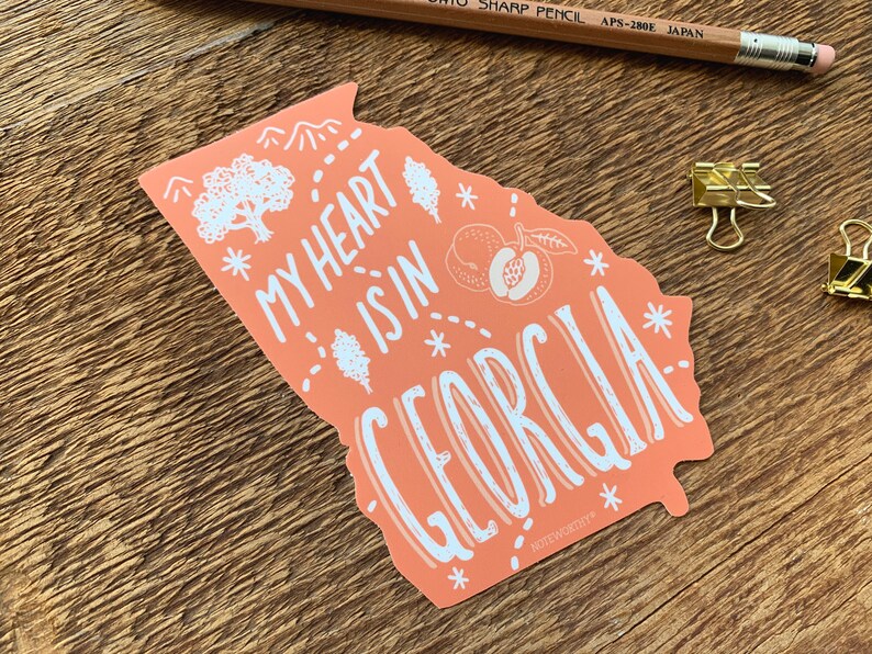 Georgia Sticker Georgia State Sticker Bumper Sticker Single - Etsy