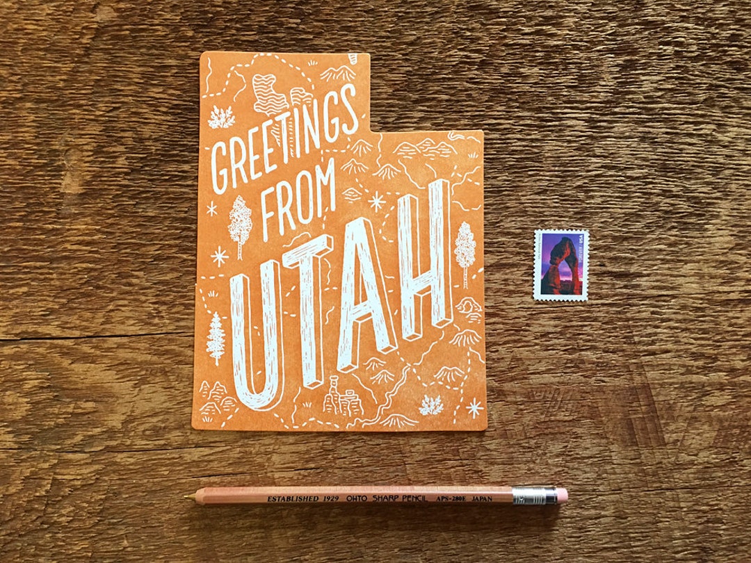 Utah Postcard, Greetings From Utah, the Beehive State, Die Cut ...