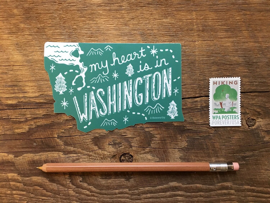 Washington Sticker, Washington State Sticker, Single Die Cut Vinyl ...