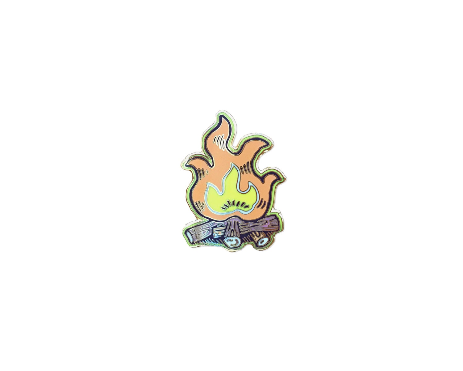 Campfire Enamel Pin Camping Pin Single Hard Enamel Pin With | Etsy