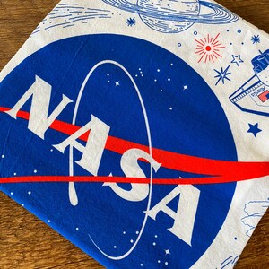 NASA Tea Towel, Rocket Ship Space Shuttle Pattern, Space Pattern ...