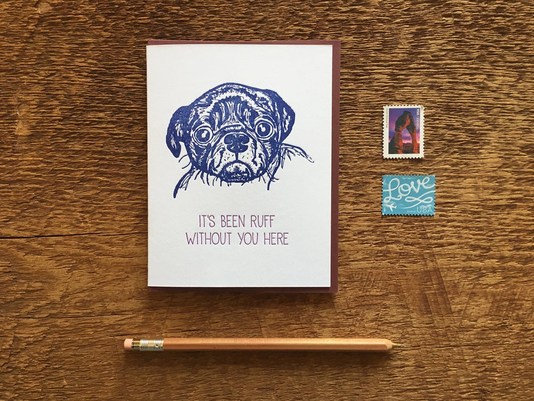 It's Been Ruff Without You Miss You Card Sorry Card - Etsy