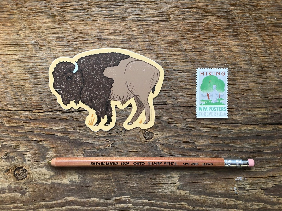 Bison Sticker, Buffalo Sticker, Single Die Cut Vinyl Sticker - Etsy