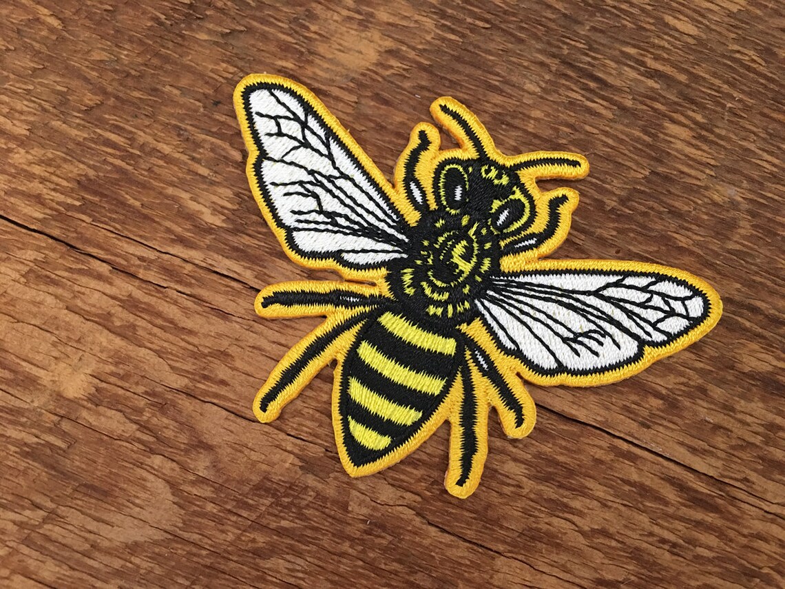 Honey Bee Patch Single Embroidered Patch With Iron-on Back | Etsy