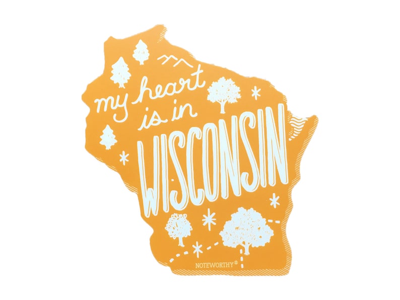 Wisconsin Sticker Wisconsin State Sticker Bumper Sticker | Etsy