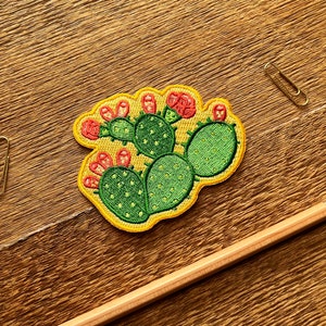Prickly Pear Patch, Cactus Patch, Single Embroidered Patch With Iron-on ...