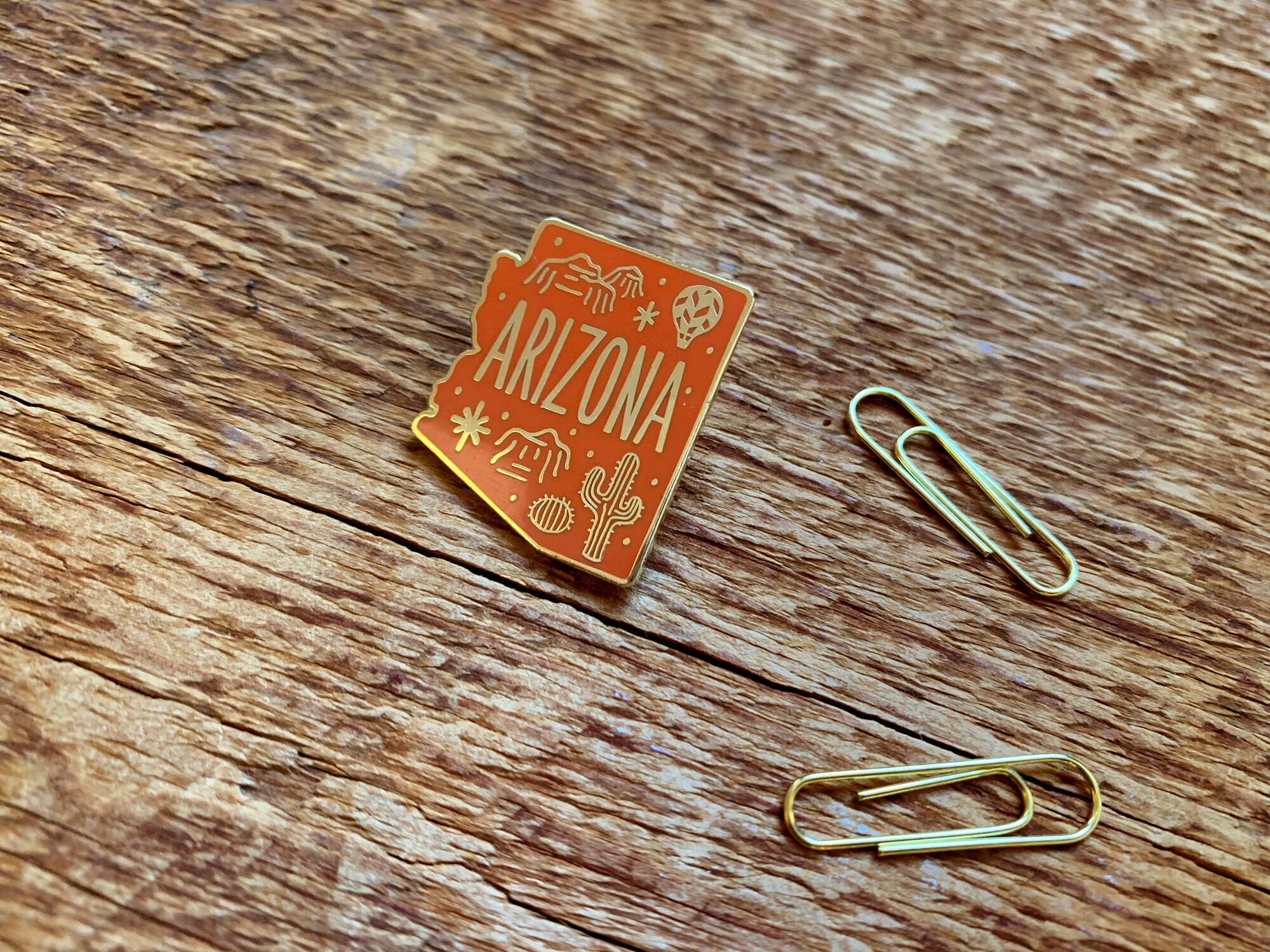 Arizona Enamel Pin Arizona State Pin Single Hard Enamel Pin | Etsy