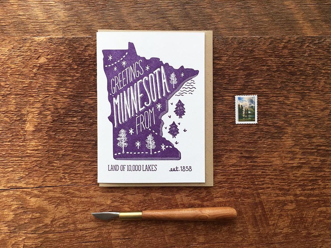 Minnesota Greeting Card Greetings from Minnesota Boxed Set | Etsy