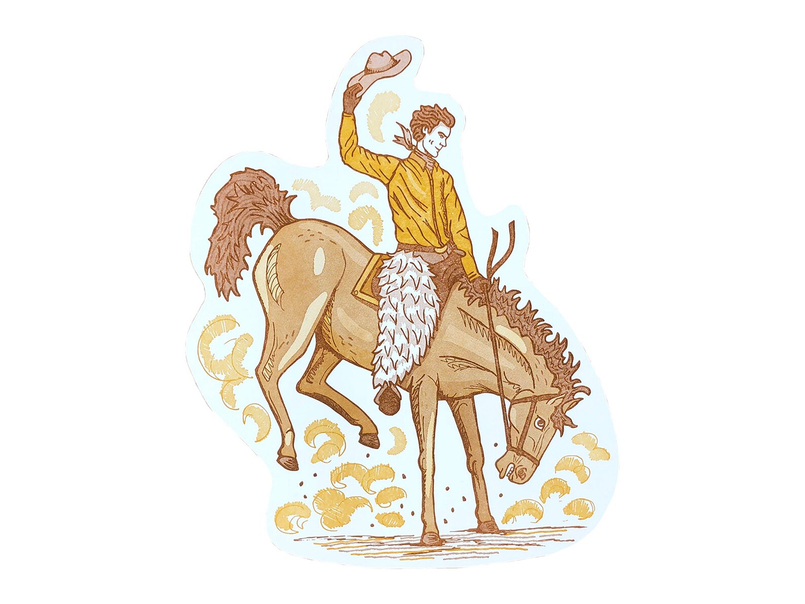 Bucking Bronco Postcard, Howdy Pardner, Cowboy Postcard, Bucking Bronco ...