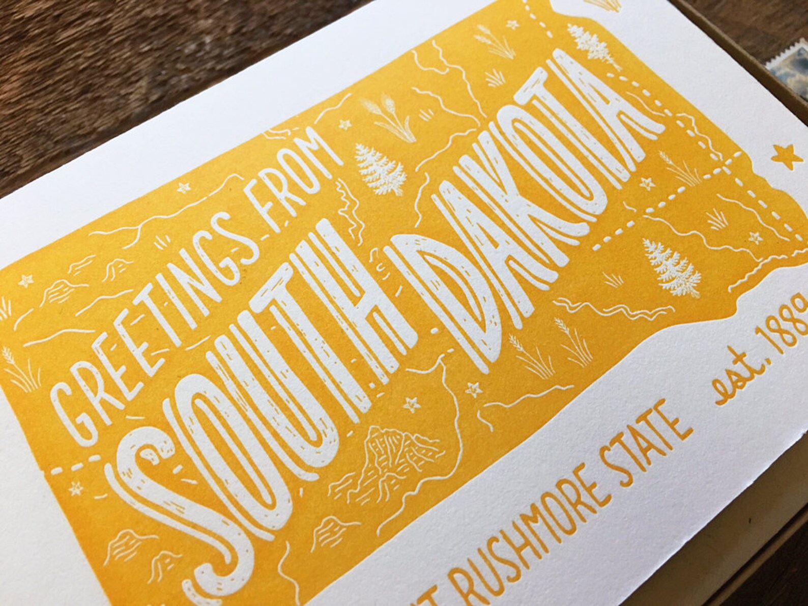 South Dakota Greeting Card, Greetings From South Dakota, Boxed Set of 6 ...