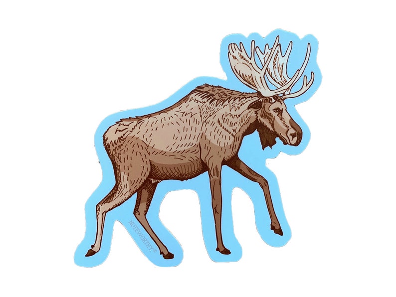 Moose Sticker Single Die Cut Vinyl Sticker | Etsy