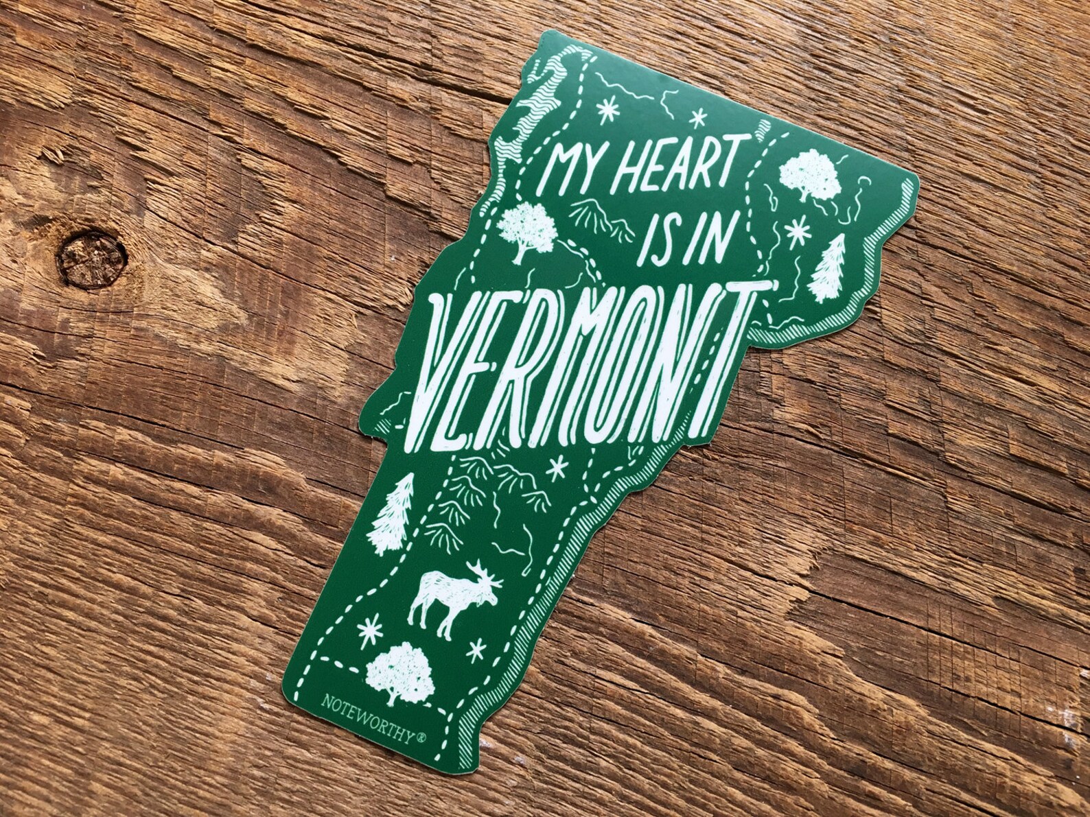 Vermont Sticker Vermont State Sticker Bumper Sticker Single - Etsy