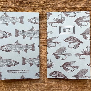 Trouts & Fishing Flies, Pocket Notebook Sets, Set of 2 Pocket Notebooks ...