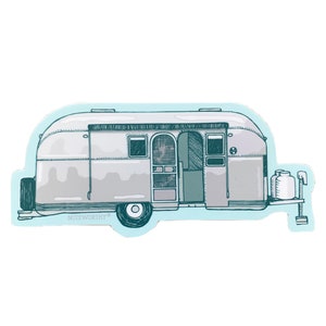 Silver Camper Sticker, Vintage Camper Sticker, Camping Sticker, Single ...