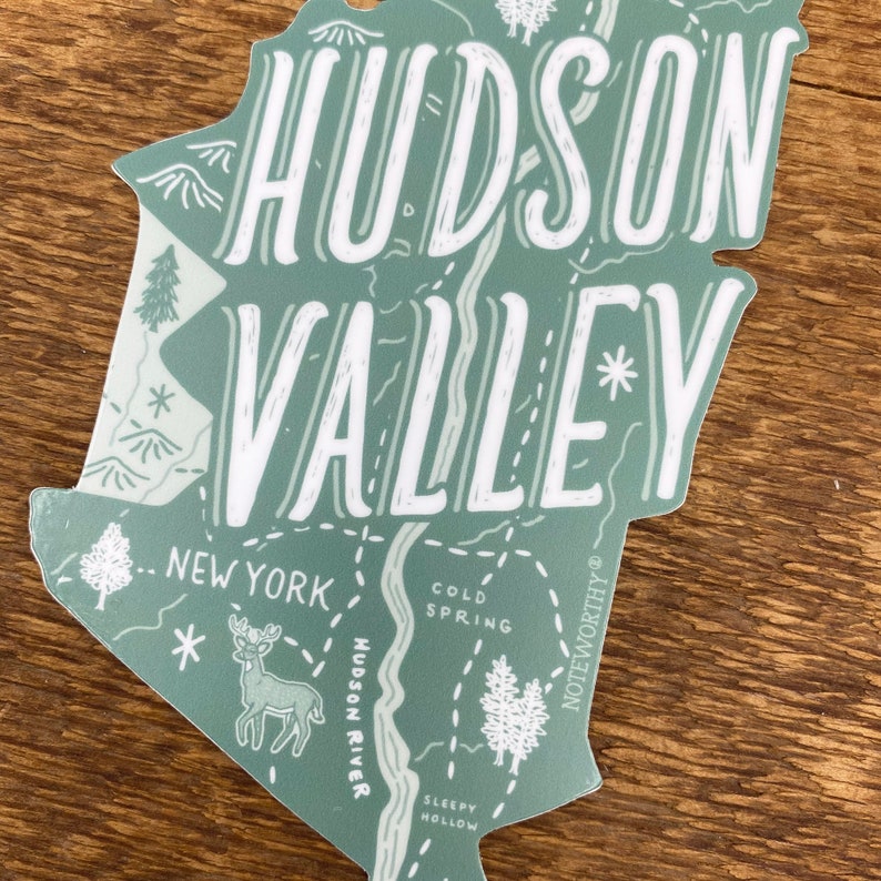 Hudson River Valley Sticker, Hudson Valley Sticker, Single Die Cut ...