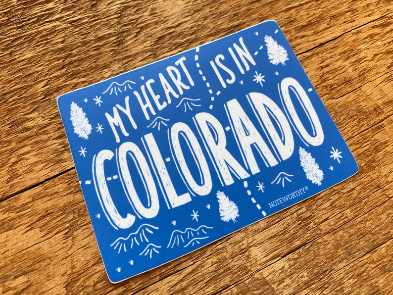 Colorado Sticker Colorado State Map Sticker Bumper Sticker - Etsy