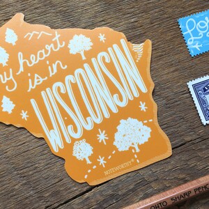 Wisconsin Sticker, Wisconsin State Sticker, Single Die Cut Vinyl ...