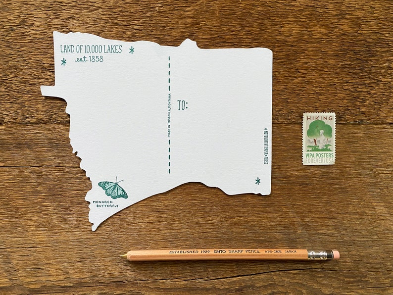 Minnesota Postcard Greetings From Minnesota Die Cut - Etsy