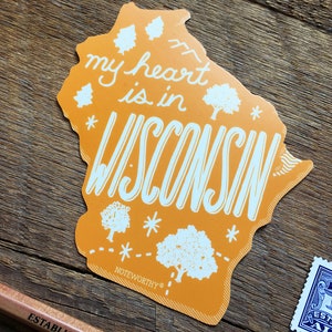 Wisconsin Sticker, Wisconsin State Sticker, Single Die Cut Vinyl ...