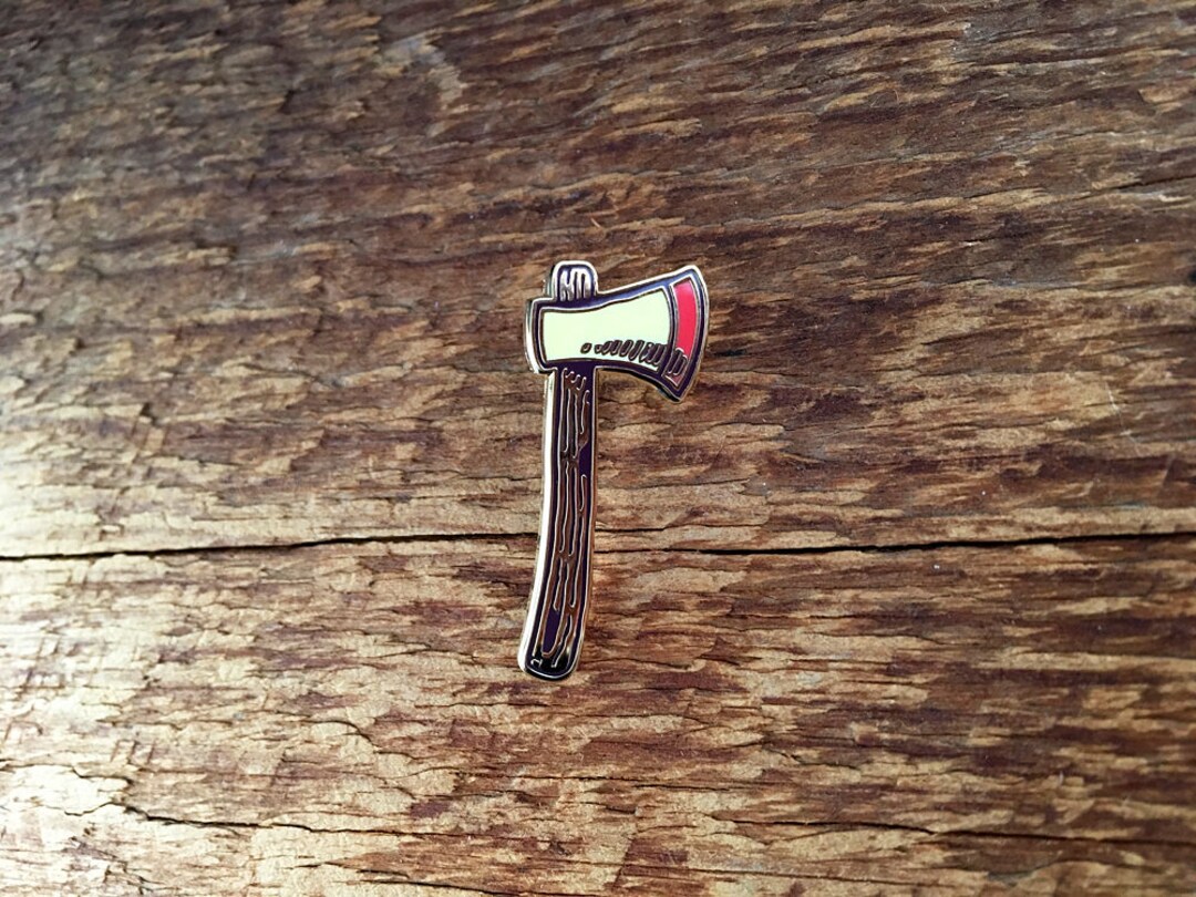 Axe Enamel Pin, Outdoors Enamel Pin, Single Hard Enamel Pin With ...