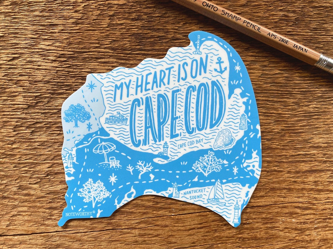 Cape Cod Sticker, Single Die Cut Vinyl Sticker - Etsy