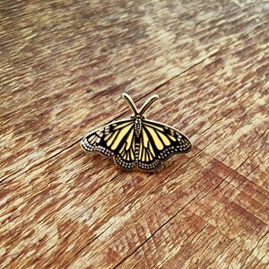 Monarch Enamel Pin, Monarch Butterfly Enamel Pin, Single Hard Enamel ...