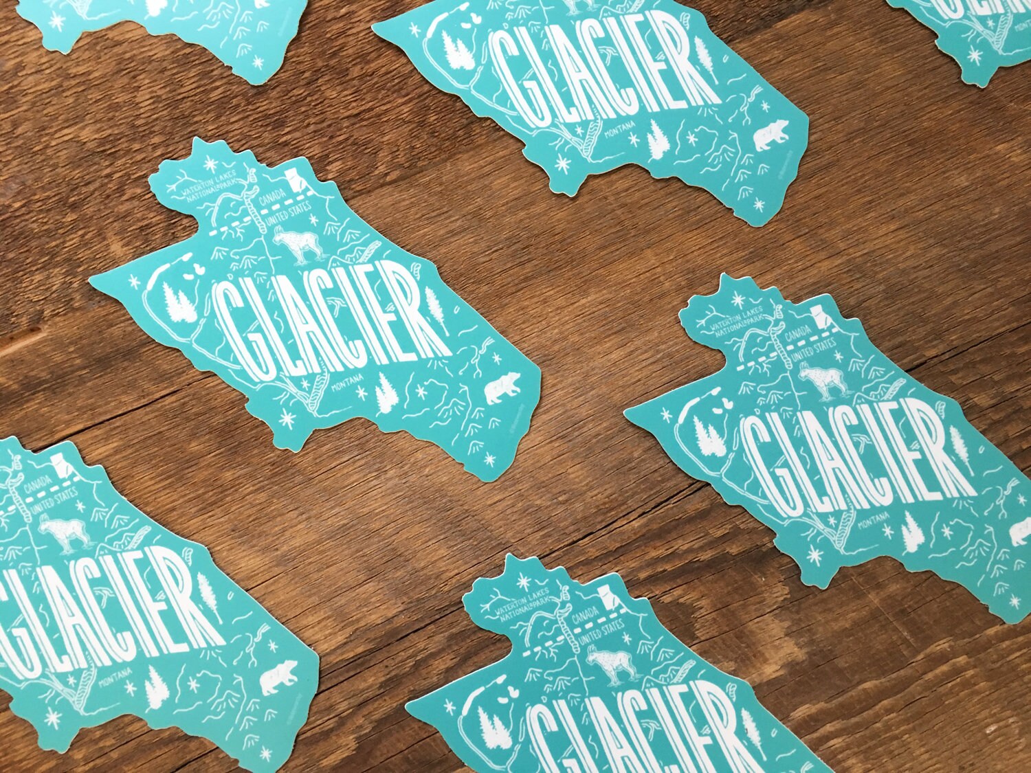 Glacier Sticker, Glacier National Park Sticker, Single Die Cut Vinyl ...